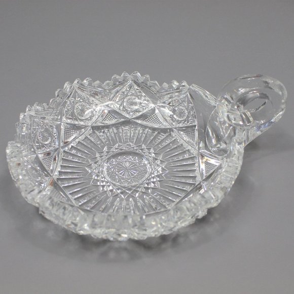 Antique | Accents | Antique Lead Cut Crystal Dish With Handle | Poshmark